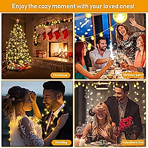 Outdoor String Lights Battery Operated 33FT 100LED Battery Powered String Lights Indoor Waterproof Mini Globe Lights with Remote Timer 8 Lighting Modes for Bedroom Christmas Party Tent Outside Decor