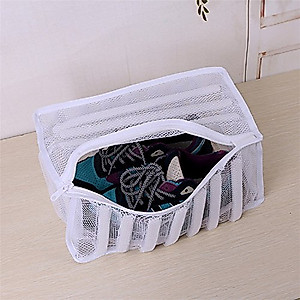 TanQiang Zippered Laundry Footwear Mesh Wash Bag Sneaker Washer Dryer White Shoes Clothes Washing Bag Home Cleaning Storage Tool Supplies