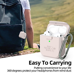 Doboli AirPods Case 2nd & 1st Generation, Khaki, Protective Silicone Cover, Secure Lock, Easy Access