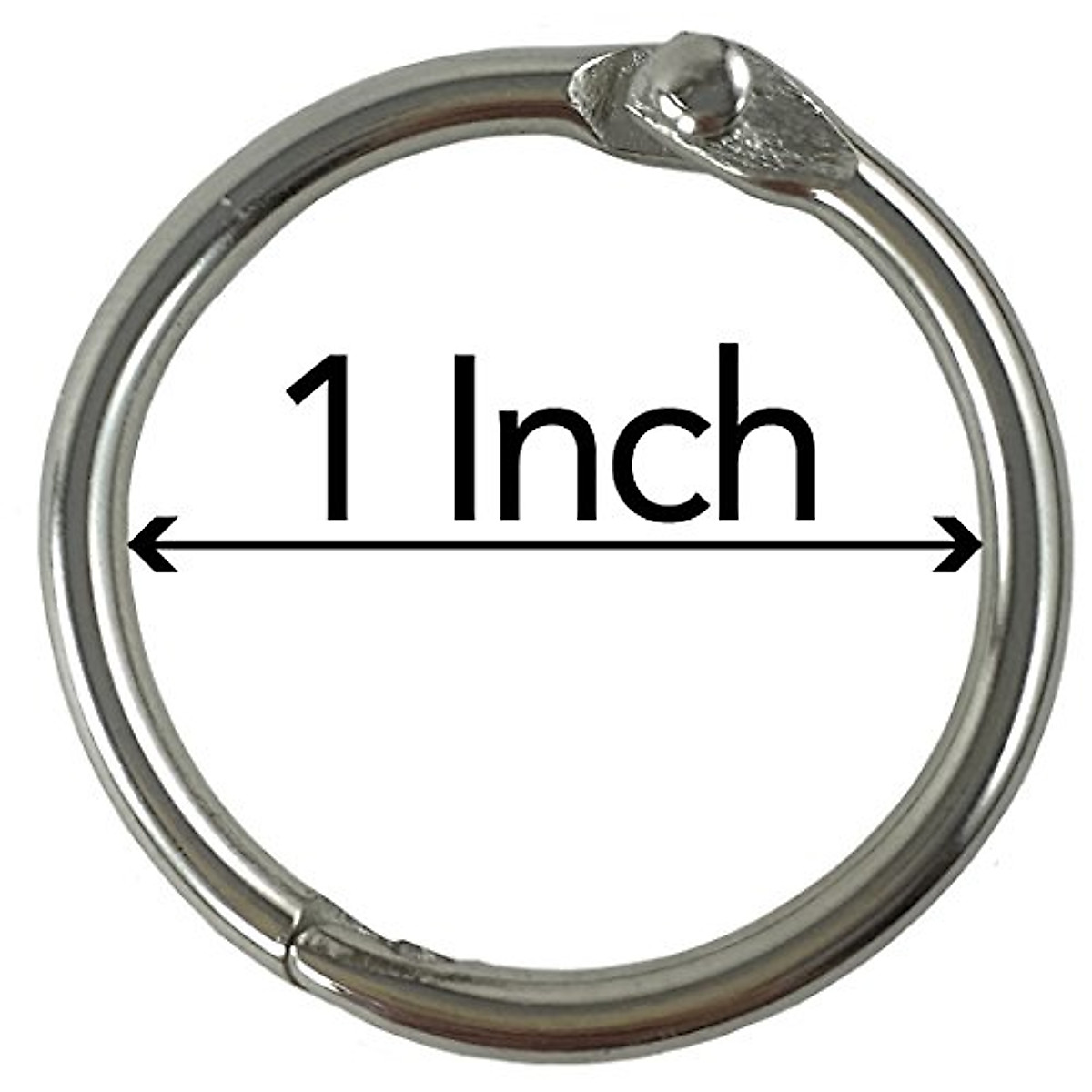 Clipco Book Rings Small 1-Inch Nickel Plated Metal (100-Pack)