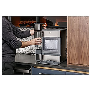 GE Profile Opal | Side Tank Accessory for Opal Nugget Ice Maker | Easy Magnetic Attachment to Opal Ice Machine |1-Gallon Tank |Allows for 3x More Ice Before Refill | Pack of 1 |17.2"D x 7.5"W x 3.75"H