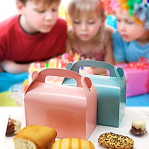 GARROS Pink Party Treat Boxes 6.9"x6.5"x3.5" 10-Pcs Each,Wedding,Valentines Day,Birthday Party Gift Giving Baby Shower Graduation Party Supplies, Holidays