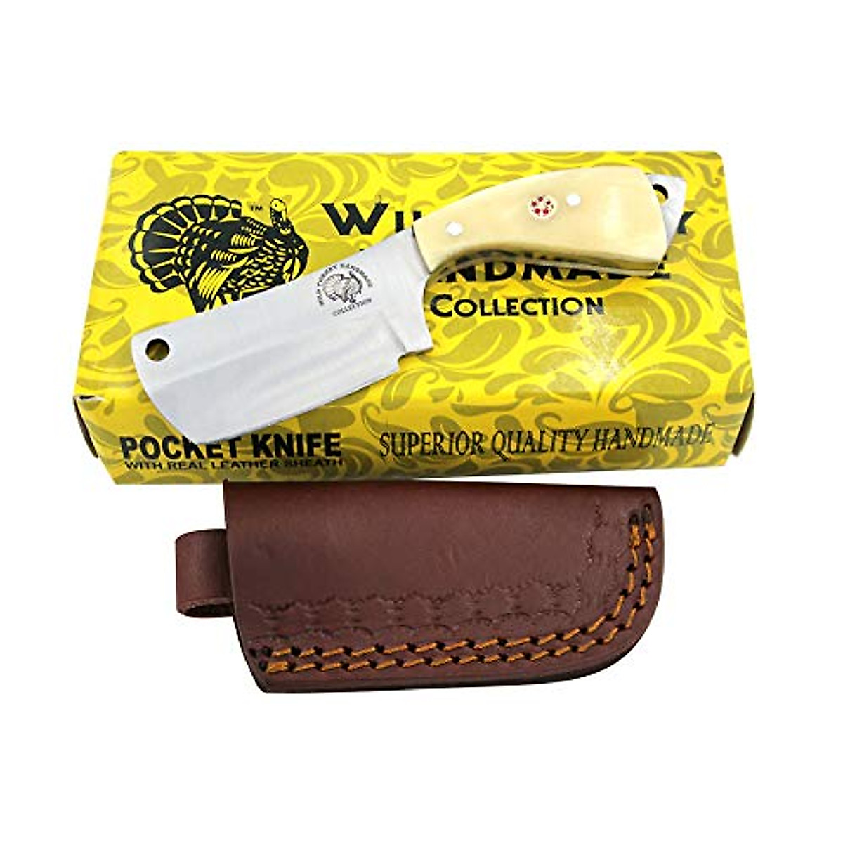 Wild Turkey Handmade Collection Fixed Blade Mini Chef Cleaver