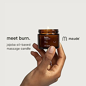 Maude Burn No. 0 - Unscented Skin Softening Jojoba Oil Based Massage Candle - Ultra Hydrating Body Care with Soybean Oil - Paraben Free Body Candle (2 oz)