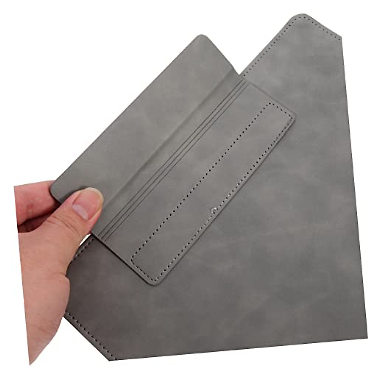 Ciieeo Folder Board Metal Clip Board Office Stuff Business Supplies Realtor Supplies Marketing Supplies Clipboard Pu Grey Writing Support Plate Exam Paper Base Paper File Organizer Metal