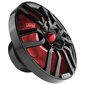DS18 PRO-GTW10BK 10" Car Audio Universal Speaker Grill with Built-in 1.75" VC Neodymium Bullet Tweeter and RGB Lights 500 Watts Black