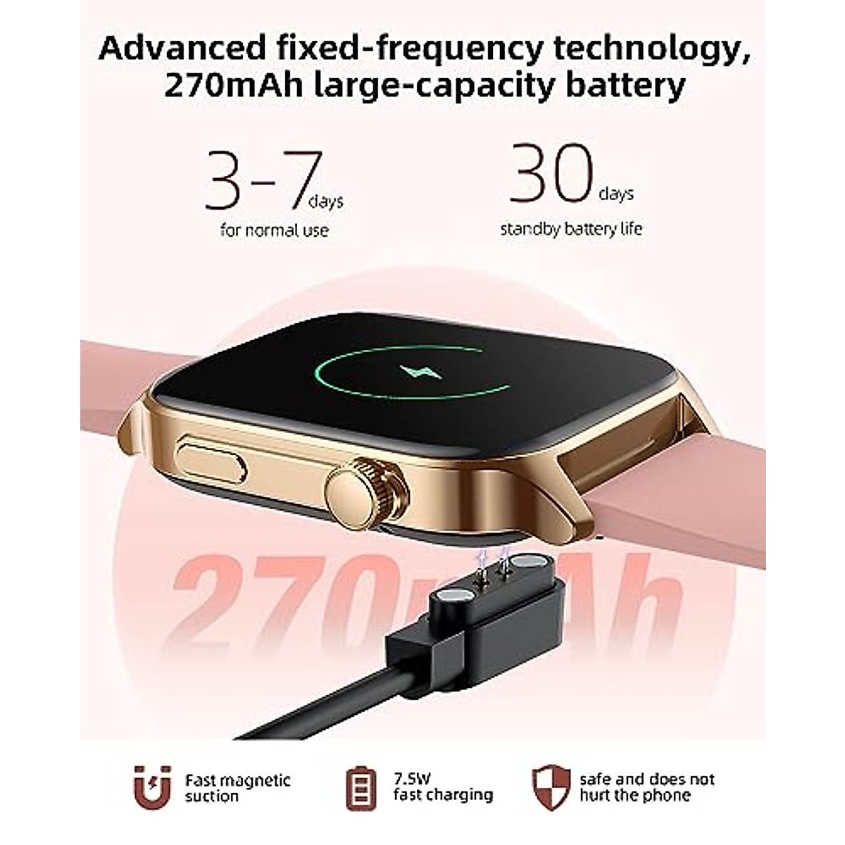 Smart Watch, Infrared True Blood Oxygen Monitor, 1.91" HD Smartwatch for Women with Heart Rate, Blood Pressure, Sleep Monitor, IP68 Waterproof Fitness Tracker Compatible with Android iOS iPhone