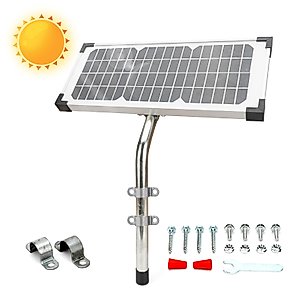 10 Watt Solar Panel Kit Compatible with Mighty Mule Automatic Gate Openers Replace# FM123
