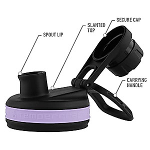 Tempercraft 22 oz Vacuum Insulated Sport Bottle | Custom Laser Engraved Options | Stainless Steel, Double-Walled, Wide Mouth (Lilac - Custom)