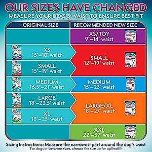 Simple Solution True Fit Disposable Dog Diapers for Female Dogs - Super Absorbent with Wetness Indicator - L/XL (Waist 18-27in) - 30 Count