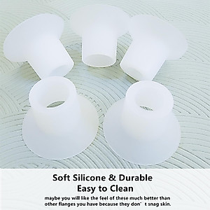 Flange Inserts Multi-Pack 19mm 21mm 4pcs Replaceable Option for Most 24mm Breast Pump Flange Size Reduction, PUM Part Silicone Inserts