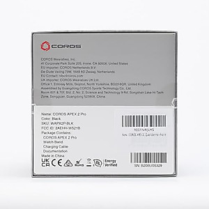 COROS APEX 2 Pro Outdoor GPS Watch, 1.3" Sapphire Titanium, 24-Day Battery Life, Dual-Freq GPS, On-Wrist Navigation, Offline Maps, Heart Rate Monitor, Track Sleep, Running, Biking, Climbing-Black