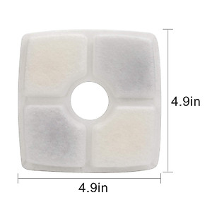 Vekonn 8-Pack Elliptical Cat Water Fountain Filters for Stainless Steel Top Pet Fountain