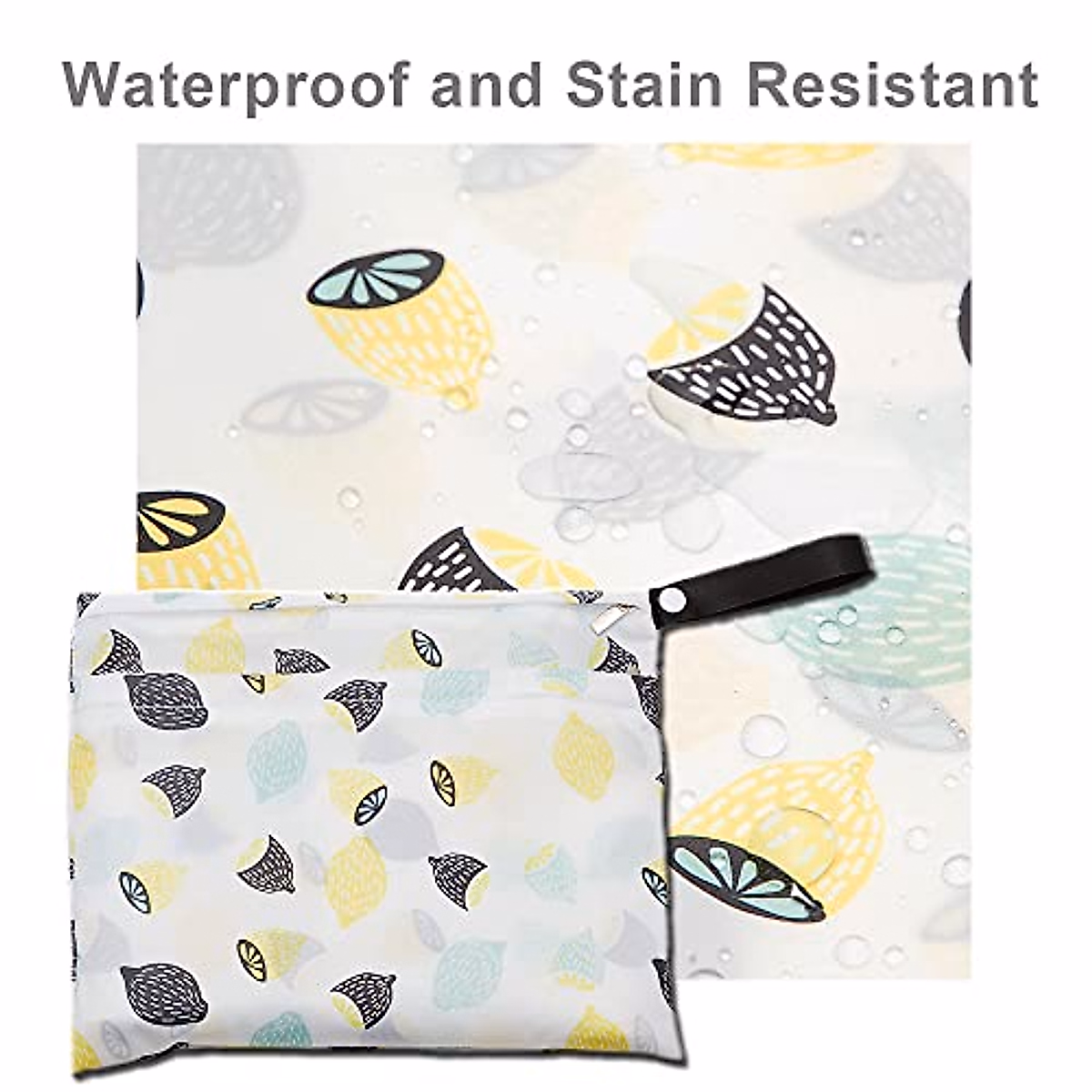 Waterproof Cloth Diaper Wet Dry Bags, Reusable Hanging Wet Bags with Two Smooth Zipper, Great Bags for Cloth Diaper, Wet Swimsuit, Dirty Gym Clothes, Pump Parts, Rainsuit, 2-in-1 Wet/Dry Bags