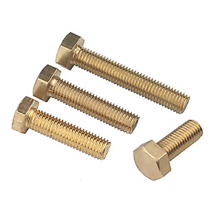 ORANXIN Brass Hex Bolts Screws - M8 M10 M12 Hexagonal Allen Bolt Metric Thread Hex Head Fasteners Machine Screw Tools