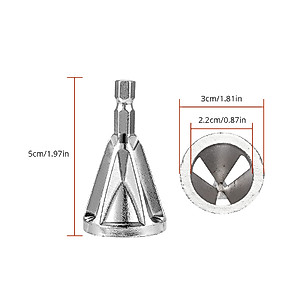 GETLITOOL Deburring External Chamfer Tool for Drill Bit, Burr Removal Bit Quickly Repairs Damaged Metal External Chamfer Deburring Tool for Drill Bit Bolts