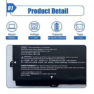 Dentsing YB06XL 928427-271 Laptop Battery Replace for HP Spectre x360 Convertible 15-CH 15-CH0XX 15-CH002TX 15-CH011DX 15-CH010TX 15-CH034NG Series Notebook 926372-855 HSTNN-DB8H TPN-Q200 YB06084XL