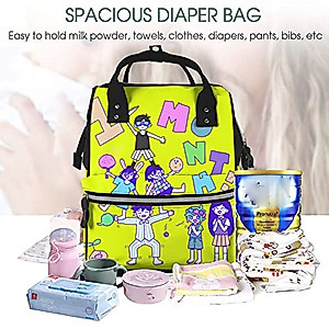 FFWWMM Omori Backpack,Travel Casual Backpack for Mom,Large Capacity Nappy Bag
