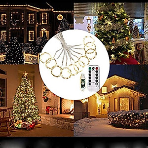 Winnerlion String Lights Curtain,USB 3 x 3 M 300 LED Curtain Lights 8 Modes Plug in Window Curtain String Lights for Christmas Wedding Party Home Garden Bedroom Indoor Wall (Yellow, 3x3m)