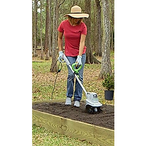 Earthwise TC70025 7.5-Inch 2.5-Amp Corded Electric Tiller/Cultivator, 7.5-Inch, 2.5-Amp Corded, Grey