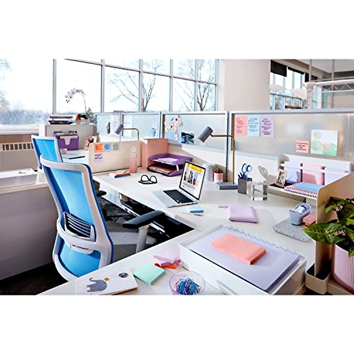 Post-it Super Sticky Recycled Notes, 5 Pastel Colors, Sticks and Resticks, 3 in x 3 in