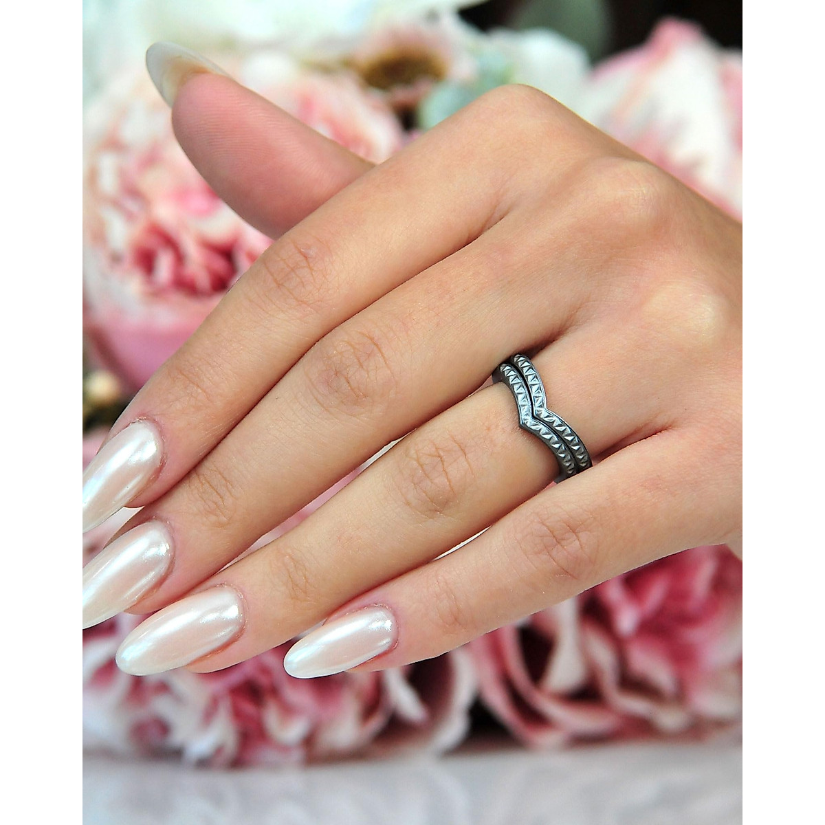 Rinfit Silicone Rings for Women - Silicone Wedding Bands Women - Womens Wedding Ring - Stackable Silicone Rings Women Couture - Patented Design - Silver, Size 6