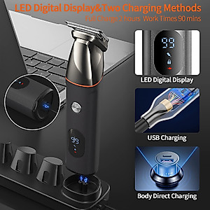 vsmooth Beard Trimmer for Men Multifunctional Hair Trimmer Mens Electric Clipper Suitable for Mustache Body Nose Ear Facial Trimmers Rechargeable Hair Clippers Waterproof Precision Trimmer