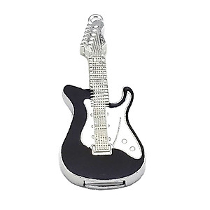 Aneew 16GB 2.0 Pendrive Black Guitar Design Crystal Music USB Flash Drive Memory Stick U Disk for Music Teacher