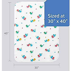 Medline Duck Print Baby Blanket, Classic Design, 100% Cotton, Soft, Cuddly, Swaddling, 30" x 40", 3 Count
