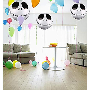 10PCS Halloween Skeleton Demon Aluminum Foil Balloon, Suitable for Halloween, Cosplay Theme Party Decoration, Wedding Birthday Party Decoration(18 Inches)