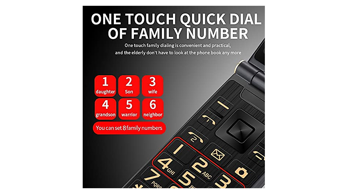 Dpofirs Senior Flip Phone - User-Friendly & Loud Volume
