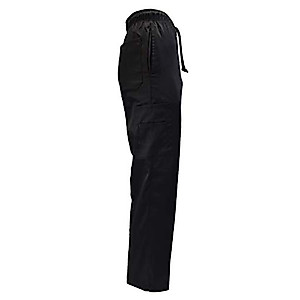 Natural Uniforms Classic Chef Cargo Pants (Black 3-Pack, Large)