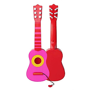 WEY&FLY Kids Toy Guitar 6 String, Baby Kids Cute Guitar Rhyme Developmental Musical Instrument Educational Toy for Toddlers
