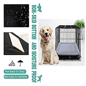 PETCIOSO Super Soft Dog Cat Crate Bed Blanket-Fluffy Pet Bed All Season-Machine Wash & Dryer Friendly-Anti-Slip Pet Beds（NOT for Chewer (36in,Grey)