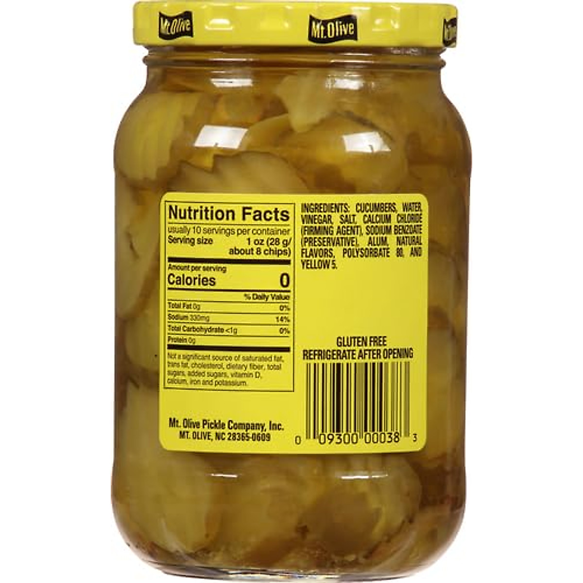 Mt. Olive Hamburger Dill Chips Pickles, 16 oz