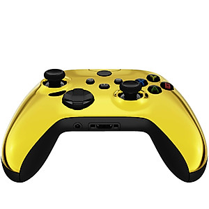 eXtremeRate Custom Shell for Xbox Core Wireless Controller - Revamp Your Gaming Gear - Chrome Gold Replacement Game Acessories Cover Faceplate for Xbox Series X & S Control [Controller NOT Included]