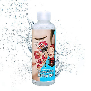 Elizavecca Hell Pore Clean Up Aha Fruit Toner 6.76 Ounces - Exfoliating Toner / Whiteheads, Pores and Uneven Skin / Water based Face Toner / Pore Cleaning / Exfoliating Face / Not Tested on Animals
