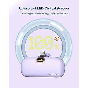 Kuulaa [2 Pack Portable Charger 5000mAh,Small Portable Charger for iPhone 14/14Pro/13/13 Pro/12/11 & Mini PD20W USB C Power Bank Fast Charging for iPhone 15/Samsung Galaxy/Google Pixel,