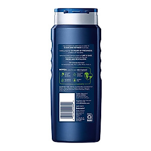 Nivea Men Vitality Body Wash, Lime and Sage Scented Body Wash, 3 Pack of 16.9 Fl Oz Bottle