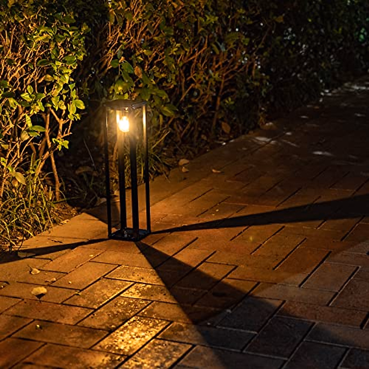 shinar 2 Set Solar Lights with 60 Lumen Vintage Light Bulb E12 warmwhite LEDs Solar Lamps Solar Light Solar Lanterns Solar Pathway Lights for Outdoor Garden, Garage, Driveway, Yard & Balcony