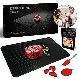 Meat Defroster Tray; Quick Thaw Defrosting Tray for Frozen Meat, Fruit & Vegetables; Large & Fast Defrosting Tray for the Whole Family; Thawing Tray Thaws Frozen Food in Minutes; Great Kitchen Gift