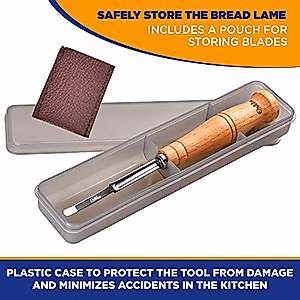 Orblue Bread Lame Dough Scoring Tool for Artisan Bread, Razor and Lame Bread Tool with 12 Blades Included