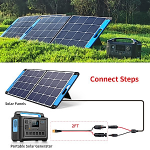 ELFCULB 10AWG 2FT XT60 Solar Cable 2 10 25 35 50 75 100FT XT60 Extension Cable Solar Panel Connector to XT60 Connector for Portable Power Station (2FT)