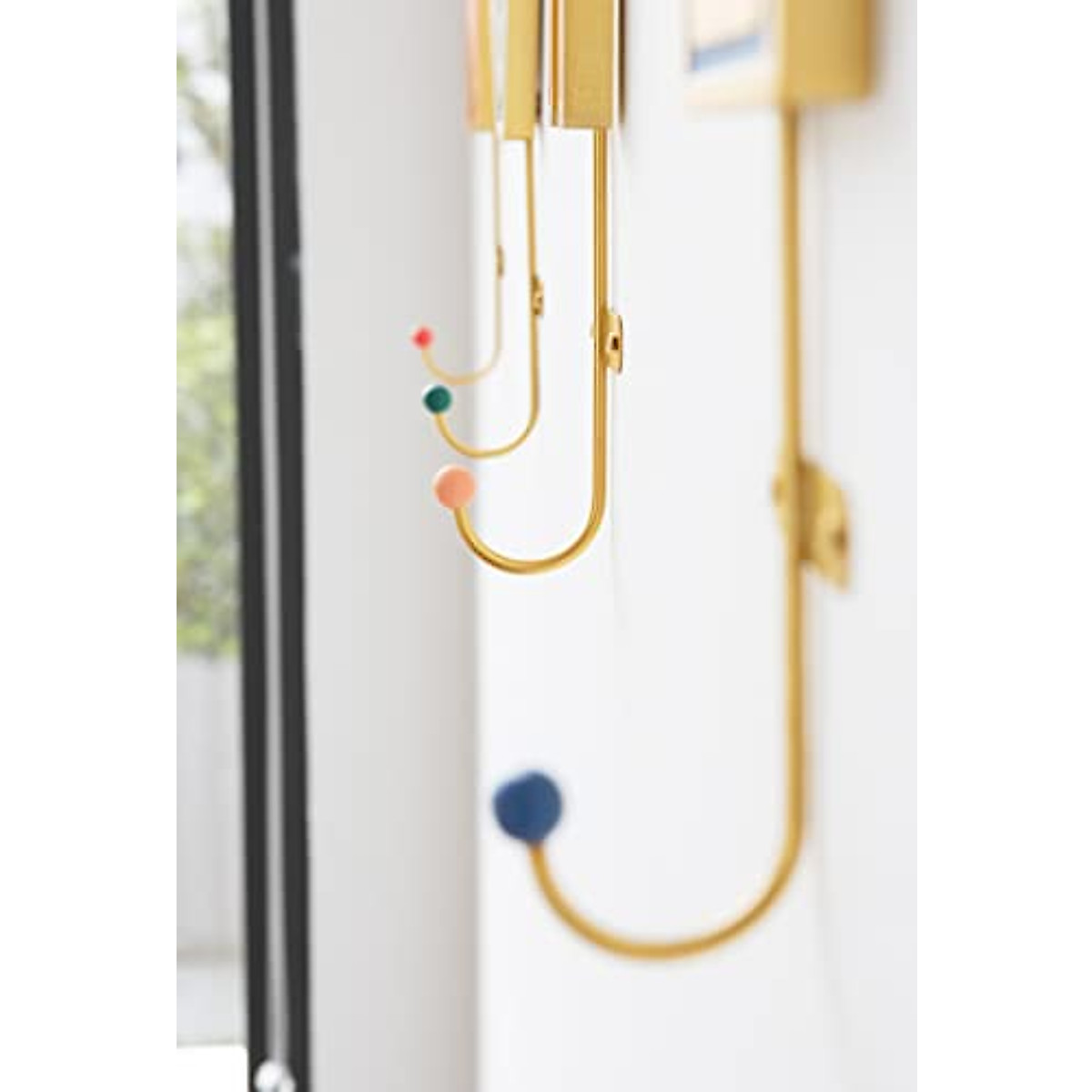 COLLECTIVE HOME - Monogram Wall Hooks, Wall Mounted Hooks for Hanging, Wood Letters for Wall Decor, Home-Bedroom-Livingroom Gold Decor, Decorative Wall Hangers for Coat, Scarf, Bag(S)