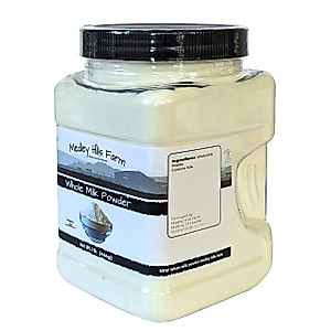 Whole milk powder By Medley Hills Farm in Reusable Container 1 lb. - Great dry milk powder for baking - whole powdered milk - Product of USA