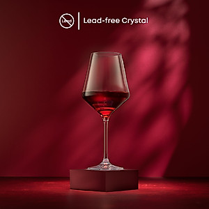 JoyJolt Layla Italian Red Wine Glasses, Set of 4 , 17 oz Clear – Made in Europe