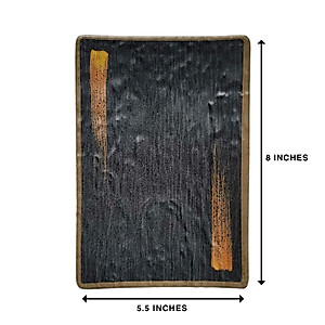 Happy Sales HSMSP-GLDBRU, Japanese Style 6 Piece Perfect Sushi Set for Two Melamine Sushi Plates Sauce Dish and Chopsticks Dinnerware Set, Gold Brush