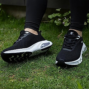 GANNOU Women's Air Running Shoes Fashion Tennis Sport Gym Jogging Walking Fitness Sneakers Black US 8.5