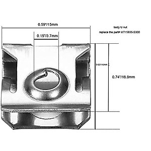 Flow.month 10 Sets Fender Liner Engine Cover Splash Shield T30 Torx Screws Clip Set Fit for Ford Focus Escape Explorer, Replacement for The Part# W702413-S307 W715835-S300 W702438-S300