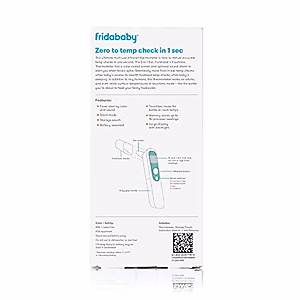 Frida Baby Infrared Thermometer 3-in-1 Ear, Forehead + Touchless for Babies, Toddlers, Adults, and Bottle Temperatures,Digital